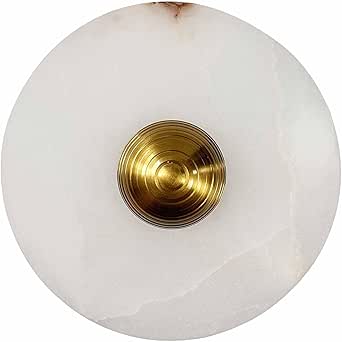 GPNFGTL Modern Marble Wall Sconce Stone Wall Light Round Wall Lighting ...