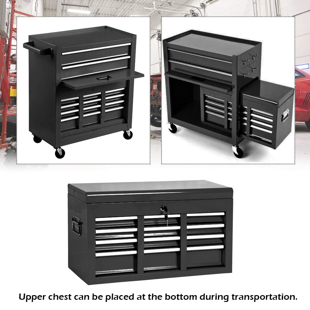 Eco Home Tool Chest with 8 Drawer,High Capacity Rolling Tool Box ...