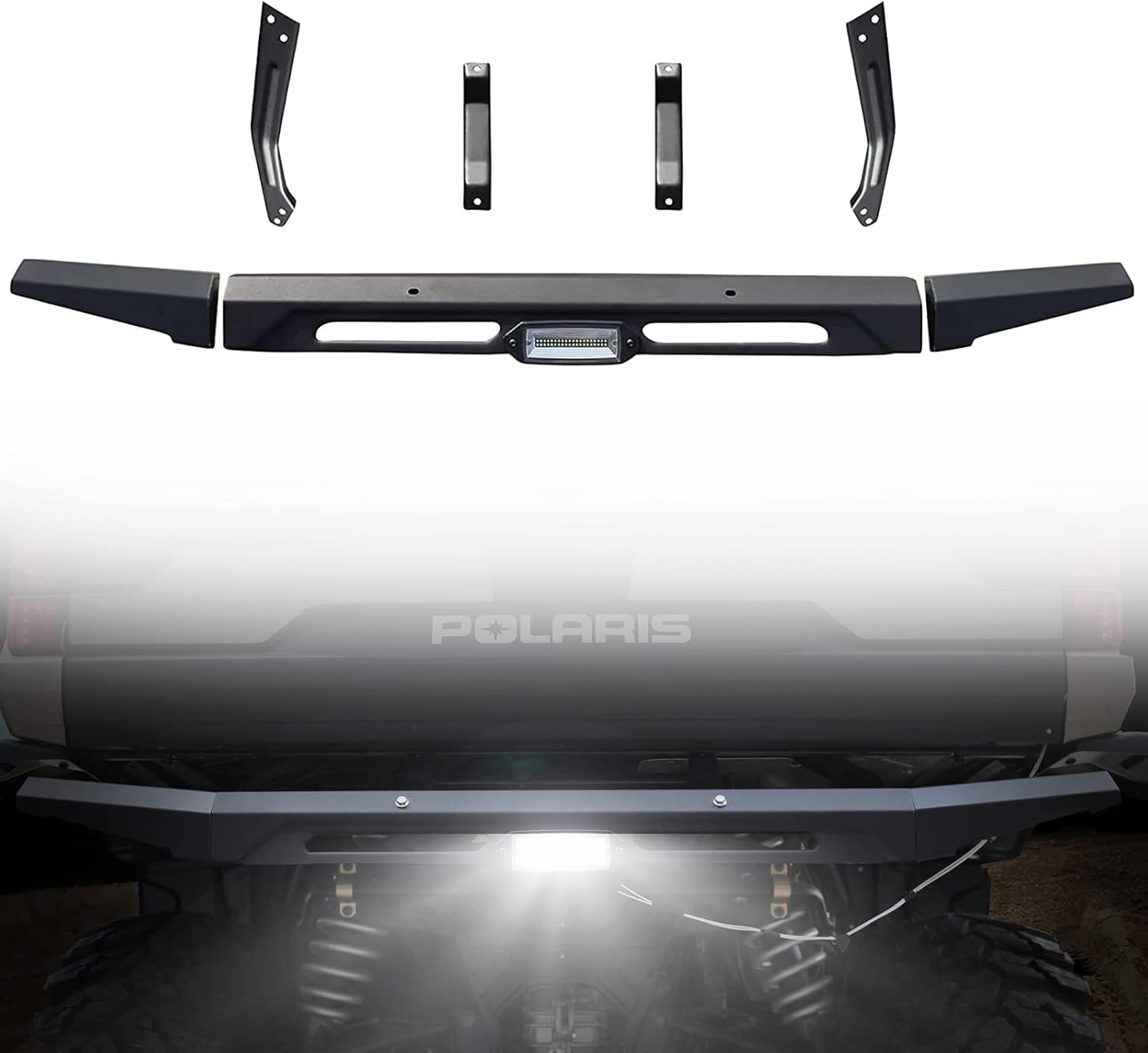 Ranger XP 1000 Rear Bumper Guard with LED Light, A & UTV PRO Rear ...