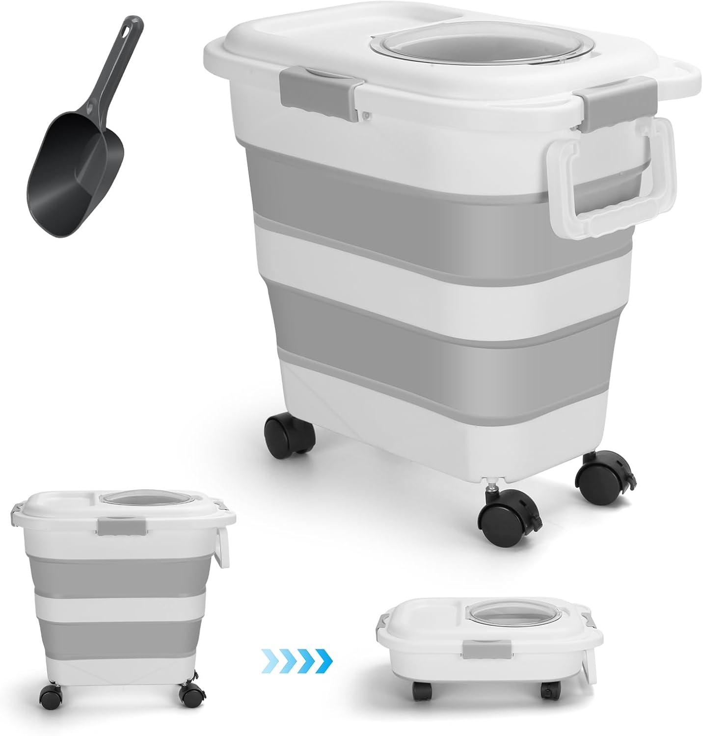 Amazon.com : Yummy Sam 25 LB Collapsible Dog Food Storage Container ...