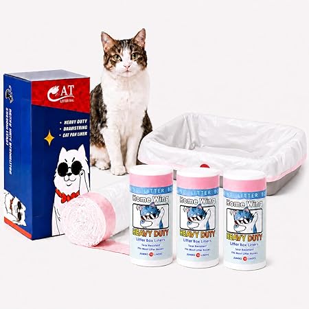 Jumbo Cat Litter Bags & Box Liners - No-Tear Pull-Out Design, 3 MIL ...