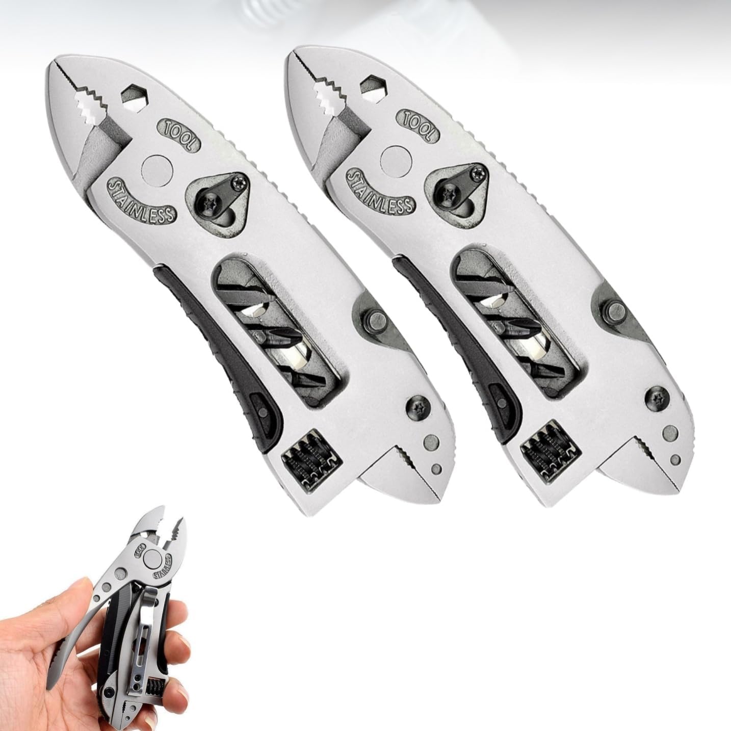 2PCS Outdoor Multi-purpose Tool Pliers, Multitools Mini Multifunctional ...