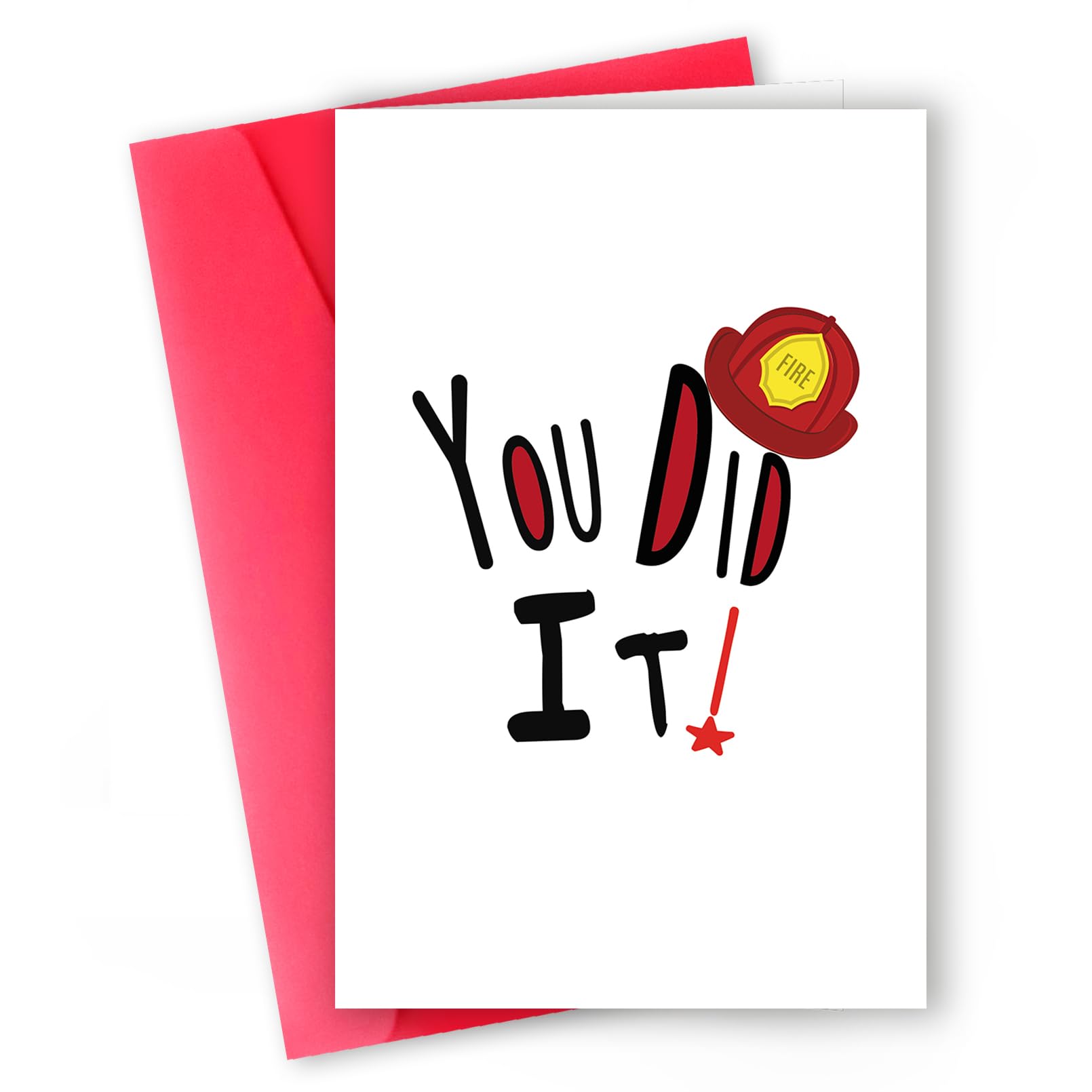 Amazon.com : MQMRYeto Fireman Graduation Card For Men, You Did It ...