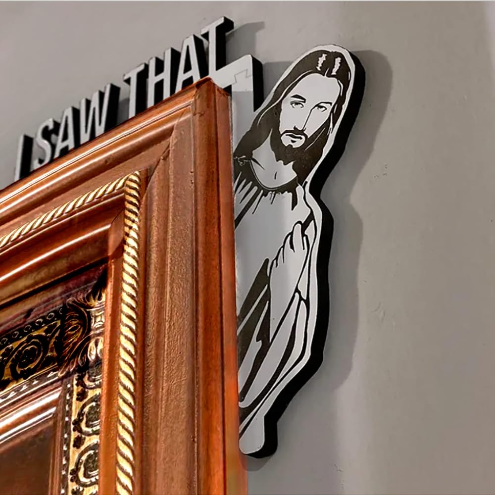 Snapklik.com : Jesus Door Frame Sign Decoration, "I SAW THAT" Jesus ...