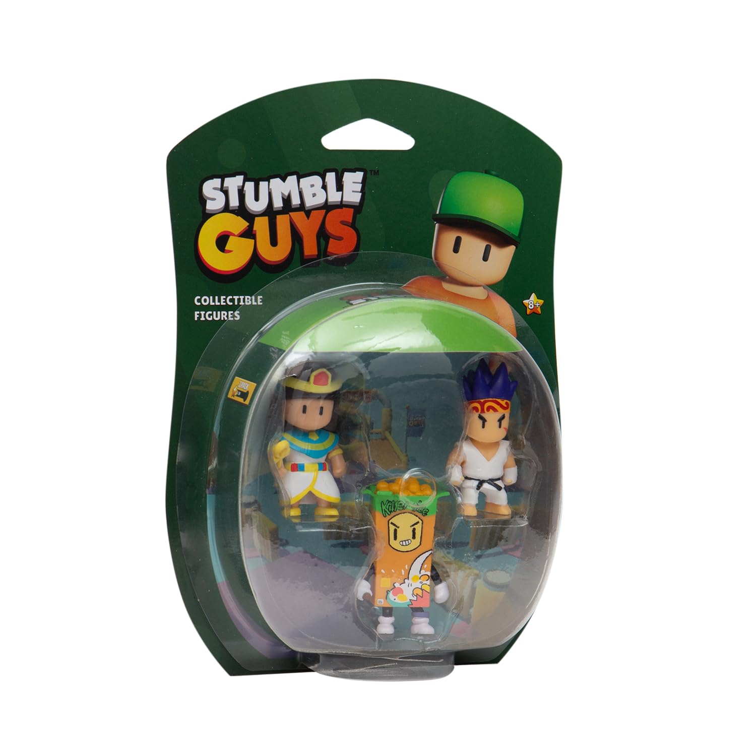 Stumble Guys Collectible Figures 3-Pack - Cleopatra, Sensei Firefist ...