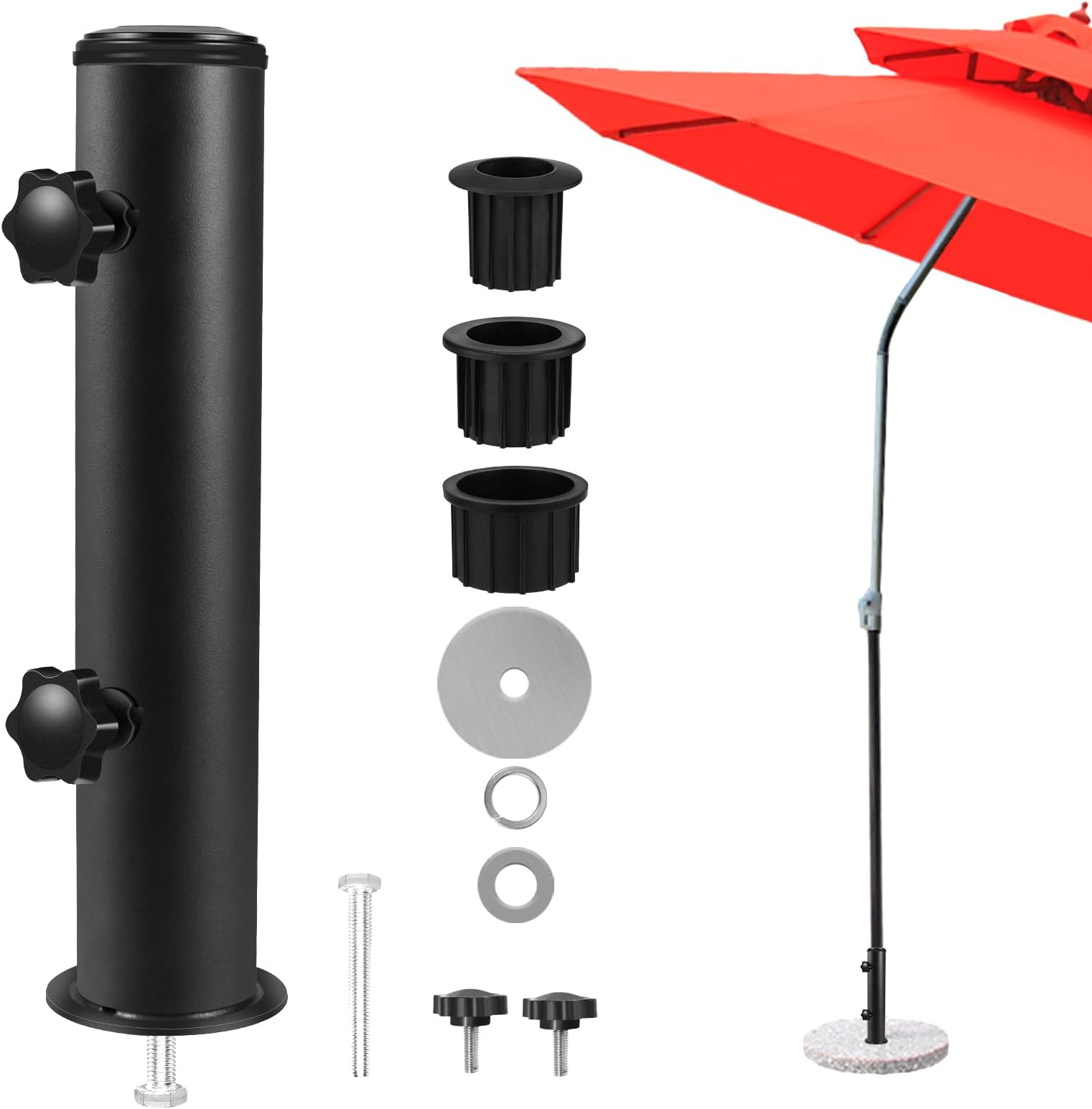 Amazon.com : Umbrella Pole Mount Stand Tube Set, Outdoor Stainless ...