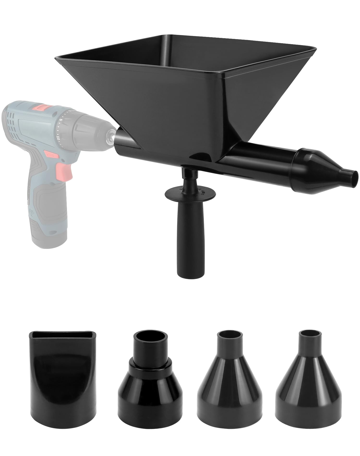 QWORK® Electric Mortar Grout Gun, Plastic Cement Caulking Gun with 5 ...