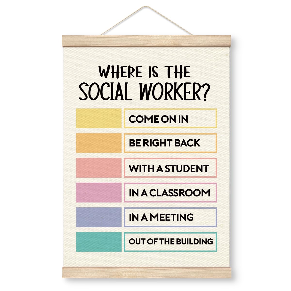 Amazon.com: Yxadu Therapy Room Decorations, Canvas Poster Wood Hanger ...