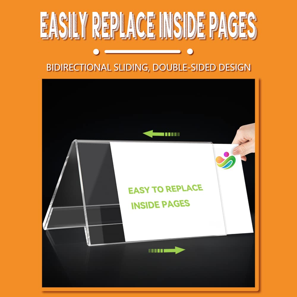 Snapklik.com : Vmiapxo 10 Pack Acrylic Name Plate, 3" X 8.5" Plastic ...