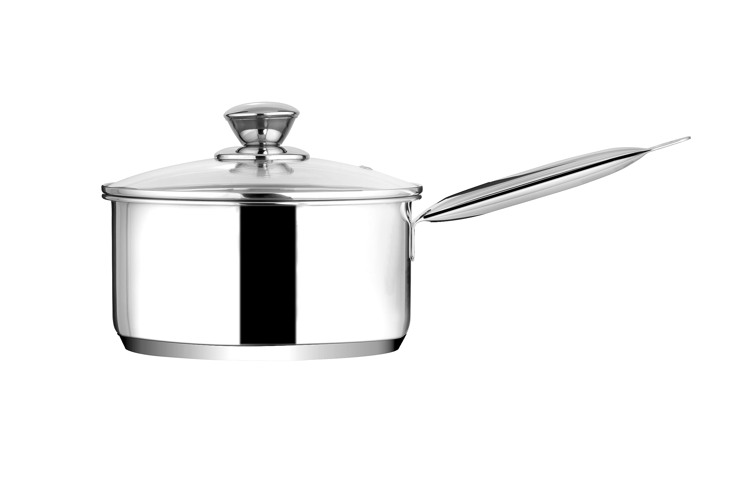 Buy KITCHENOVO Croma Stainless Steel Sauce Pan| Sauce Pan with Glass ...