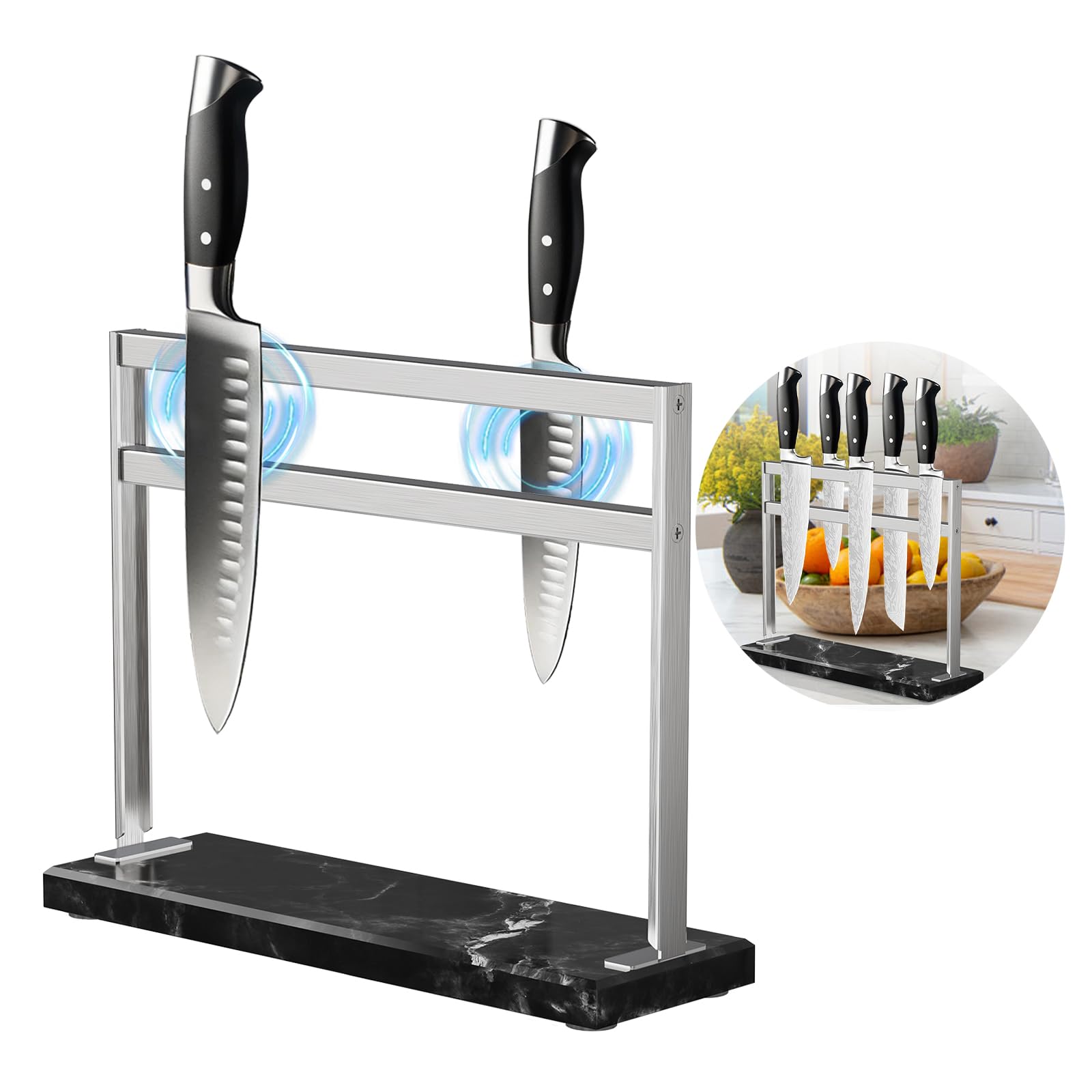 Amazon.com: HomeSimplex Magnetic Knife Block Holder - Marble Base ...