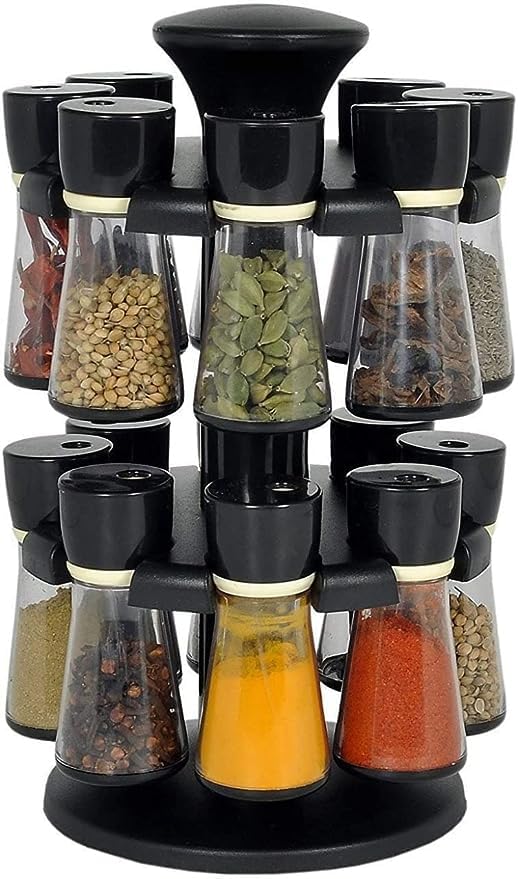 KRIDAY Multipurpose Revolving/Rotating Spice Rack For Kitchen Plastic ...