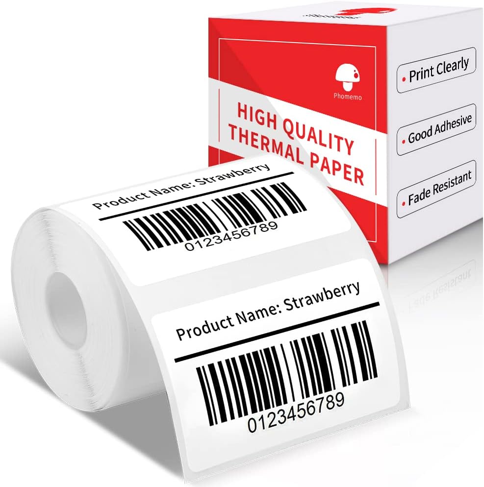 Amazon.com : PUQU 40x30mm Direct Thermal Sticker Labels, Self-Adhesive ...