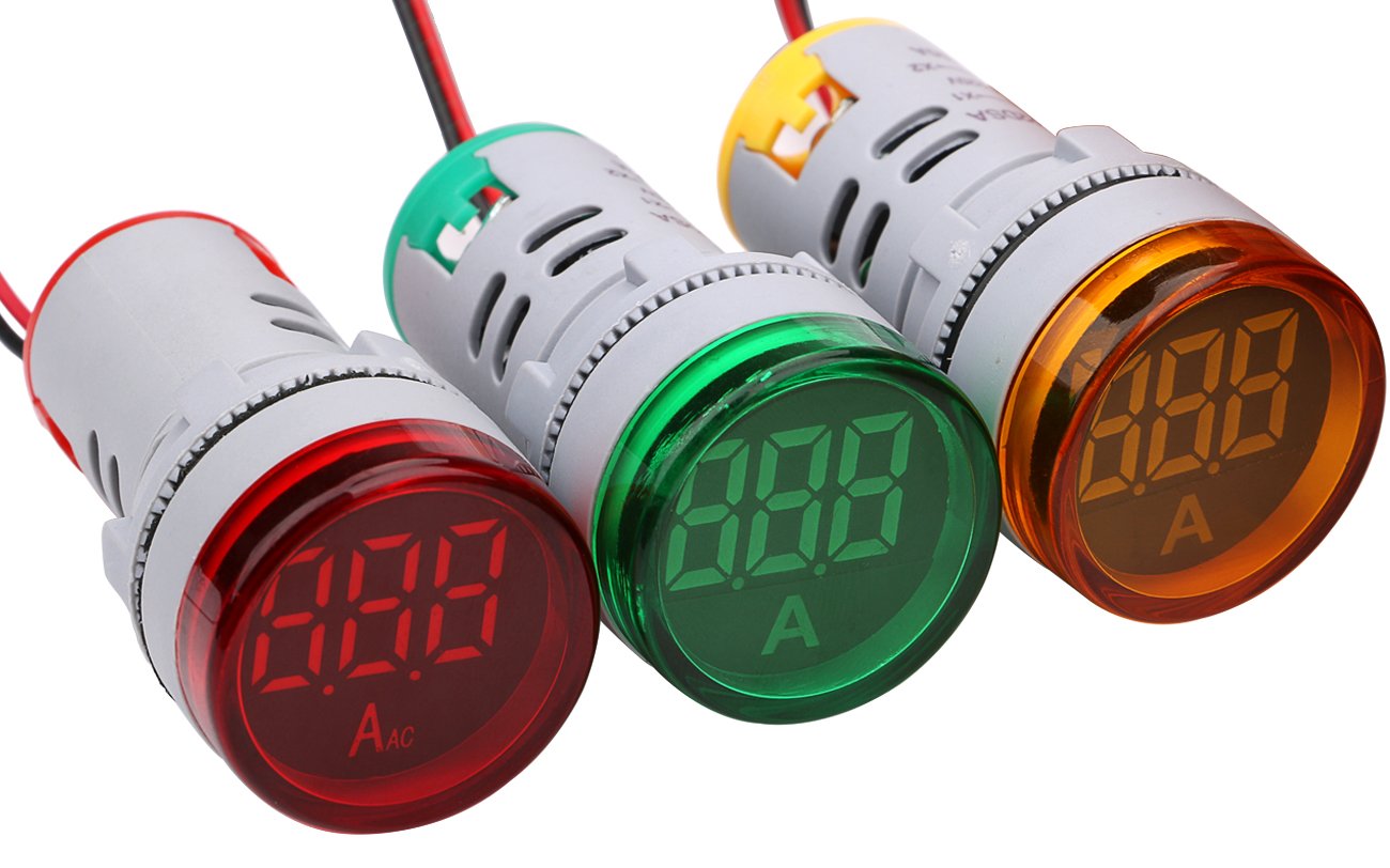 Digital Mini LED Ammeter, Yeeco AC 0-100A Digital Amperage Tester Meter ...