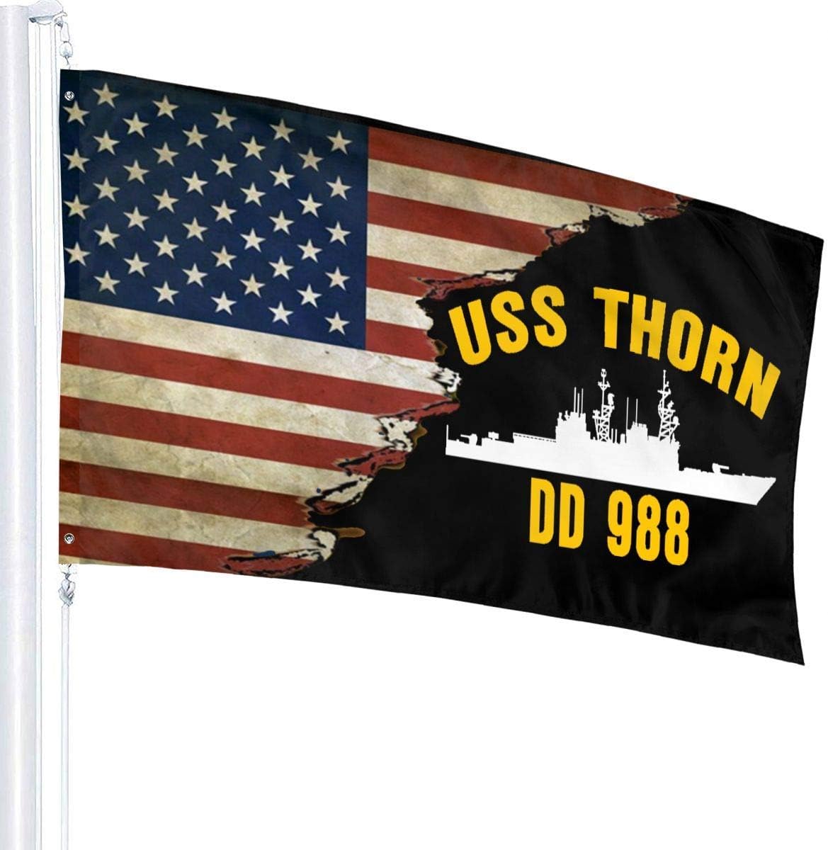 Amazon.com : PSDJKI USS Thorn Dd 988 Banner Breeze Flag Outdoor Flags ...