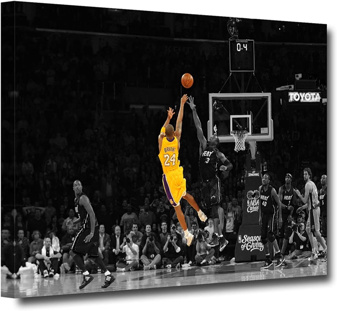 Amazon.com: MOSTUNNA Kobe Bryant Canvas Wall Art - Kobe Poster ...