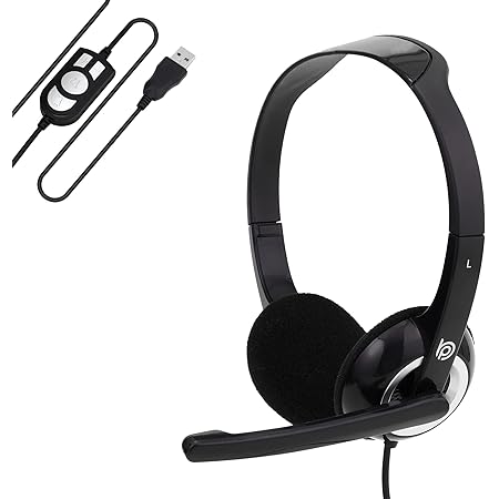 Hp Wired On Ear Headphones With Mic With 3.5 Mm Drivers, In-Built Noise ...