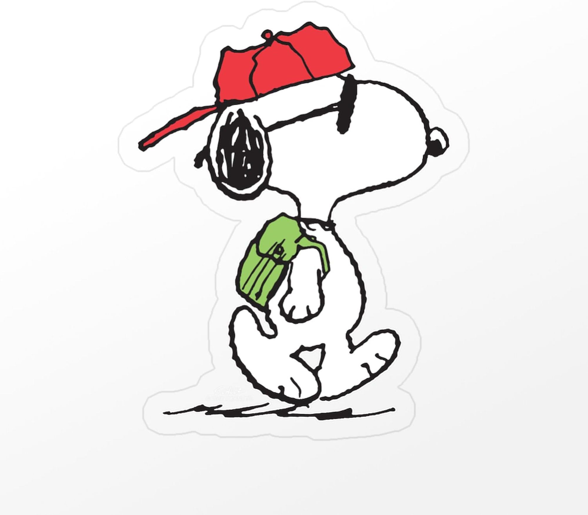Amazon.com: CafePress Snoopy Joe Cool Small Die Cut Sticker, 3"x4 ...