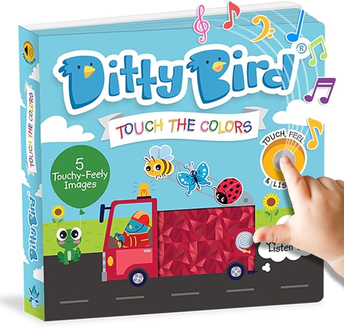 Amazon.com: DITTY BIRD Touch & Feel Colors Edition Musical Books | Fun ...
