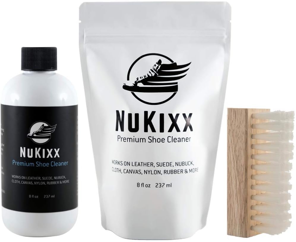 Amazon.com: NuKixx Shoe Cleaner Conditioner Kit - 8oz Cleaner ...