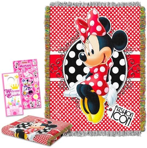Amazon.com: Disney Minnie Mouse Blanket Set - Bundle with Soft Red ...