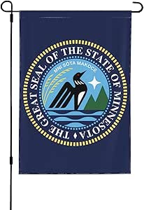 Amazon.com : Minnesota State Seal Emblems Garden Flag, 28"x40" Deco ...