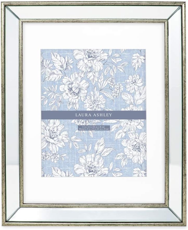 Amazon.com - Laura Ashley 11x14 (Matted 8x10) Silver Beveled Mirror ...
