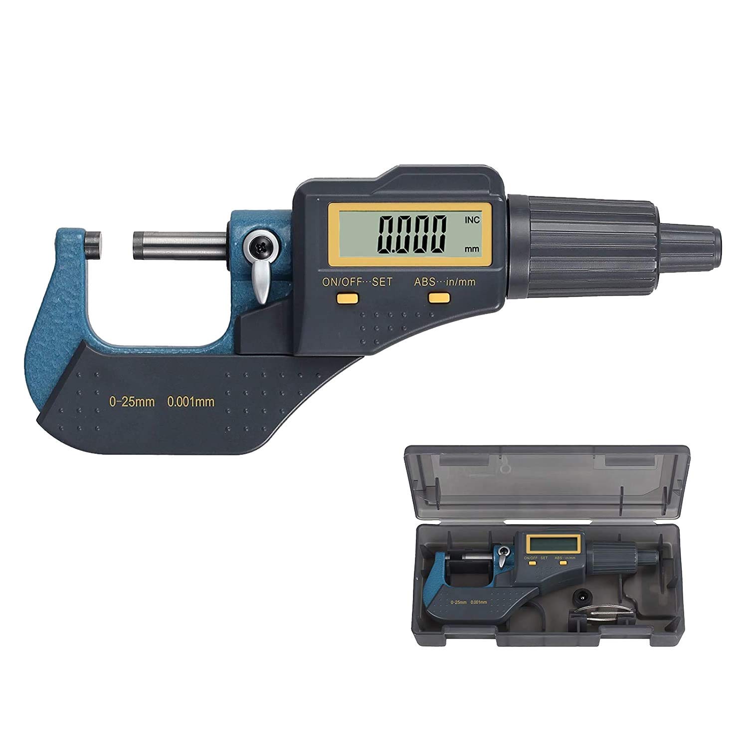 EIE (ACCUPLUS) Instruments Digital Micrometer, Range=0-25mm, Accuracy=± ...