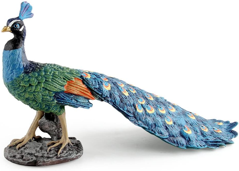 Amazon.com: Bird Peacock Garden Statues Figurine - Simulation Cute Hand ...