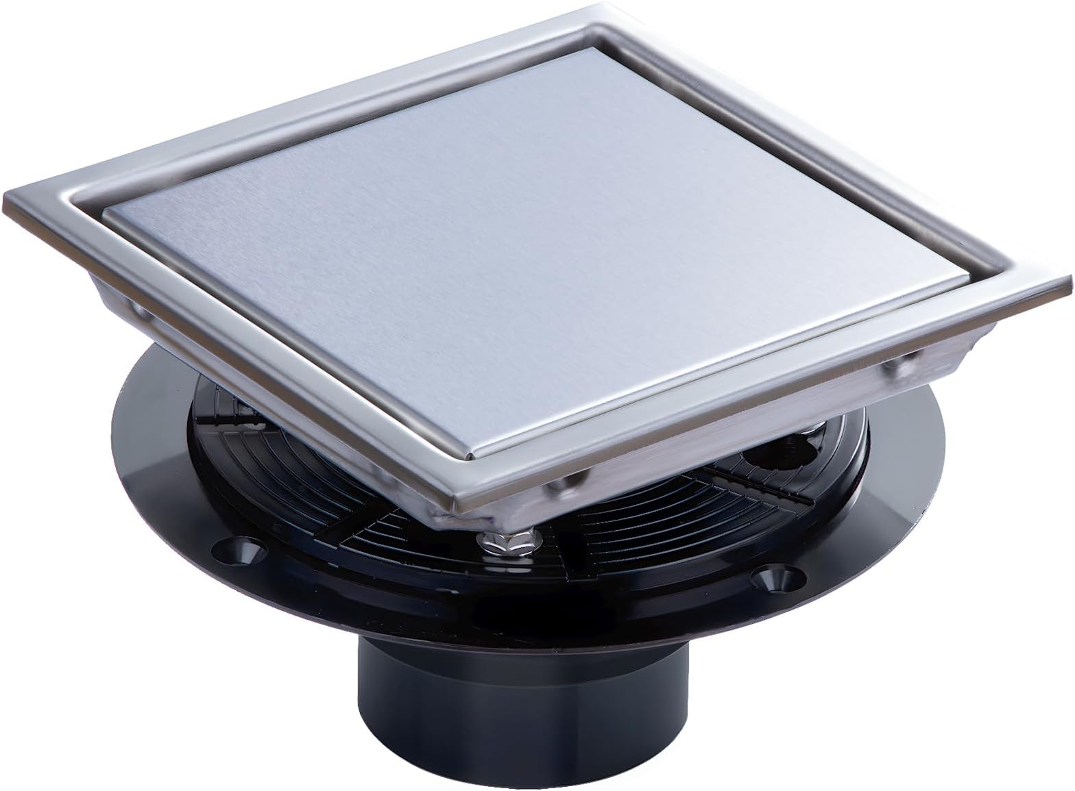 Heaorld Square Shower Drain, 6 Inch Shower Floor Drain Kit with Flange ...