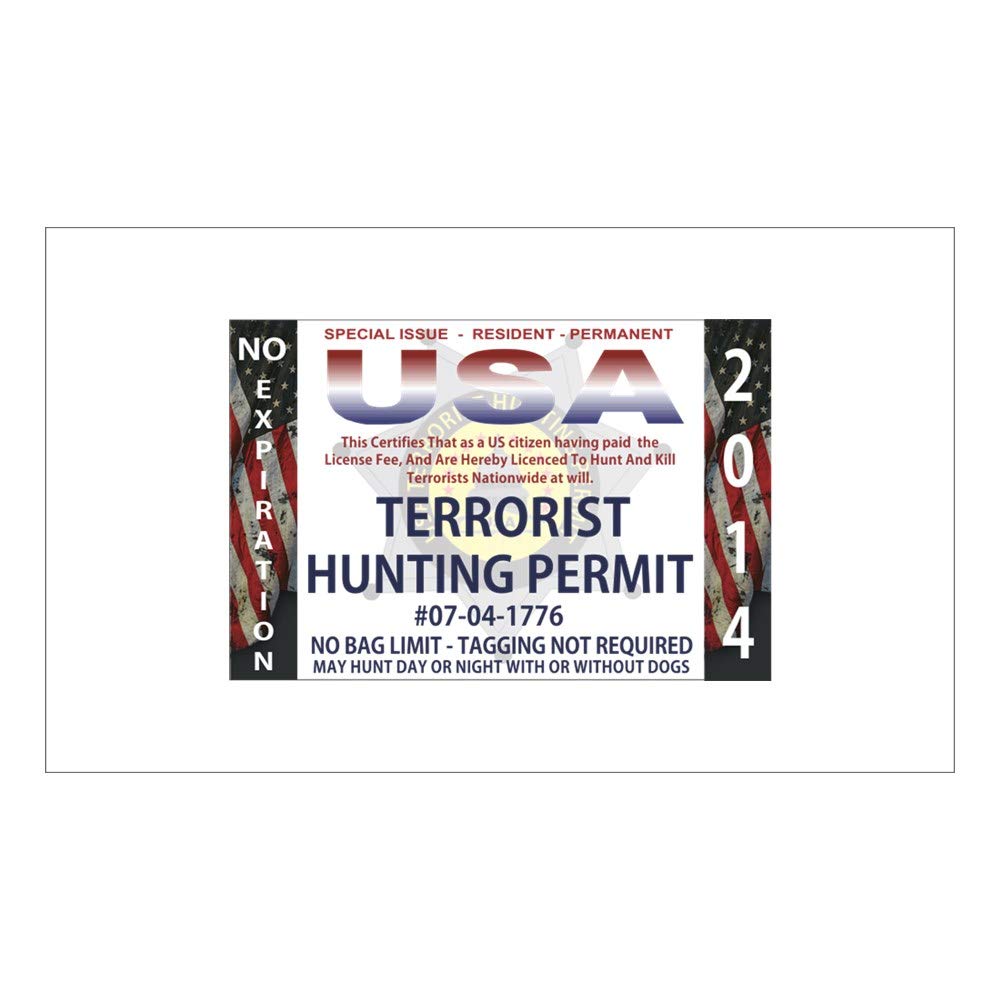 Amazon.com - USA Terrorist Permit Decal Vinyl Bumper Sticker 5"