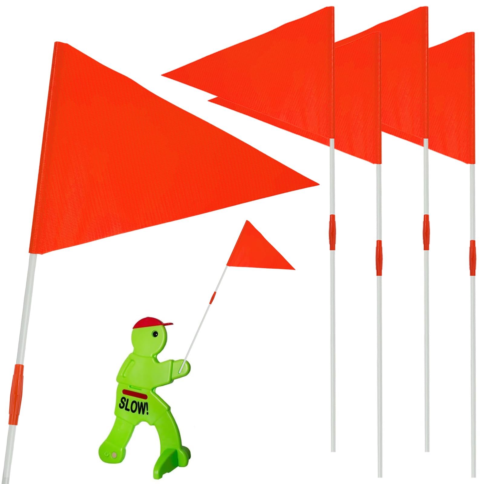 4 Pack Safety Flags With Pole Replacement For Step2 Step | Desertcart ...