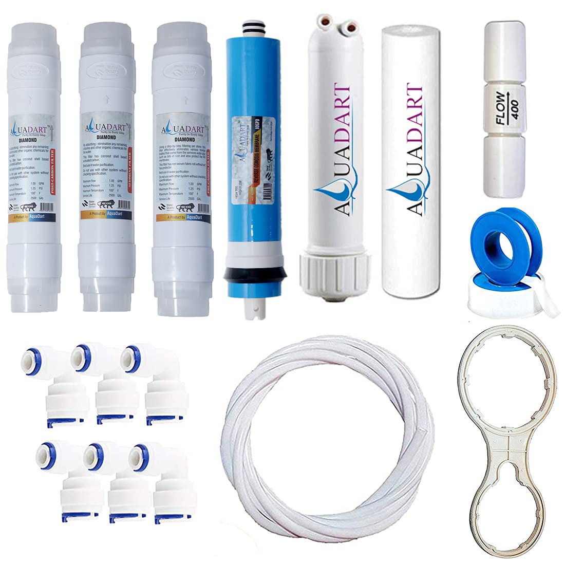 KWZ RO Replacement Service Kit (80 GPD RO Membrane with Membrane ...