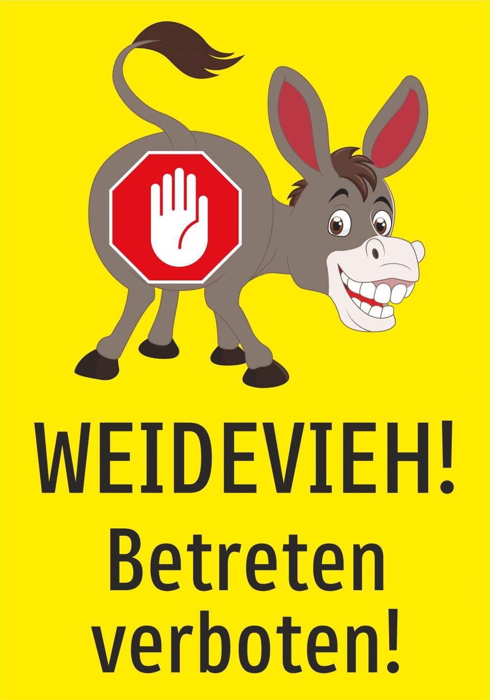 Buy Sign: Achtung Weidevieh! Betreten verboten! - A3, 297 x 420 mm ...