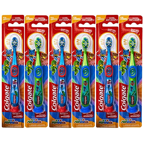 Colgate PJ Masks Toothbrush for Toddlers & Little Children with Suction ...