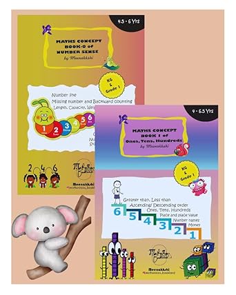 UKG Mental Math Activity Worksheets book set of Number sense + Ones ...