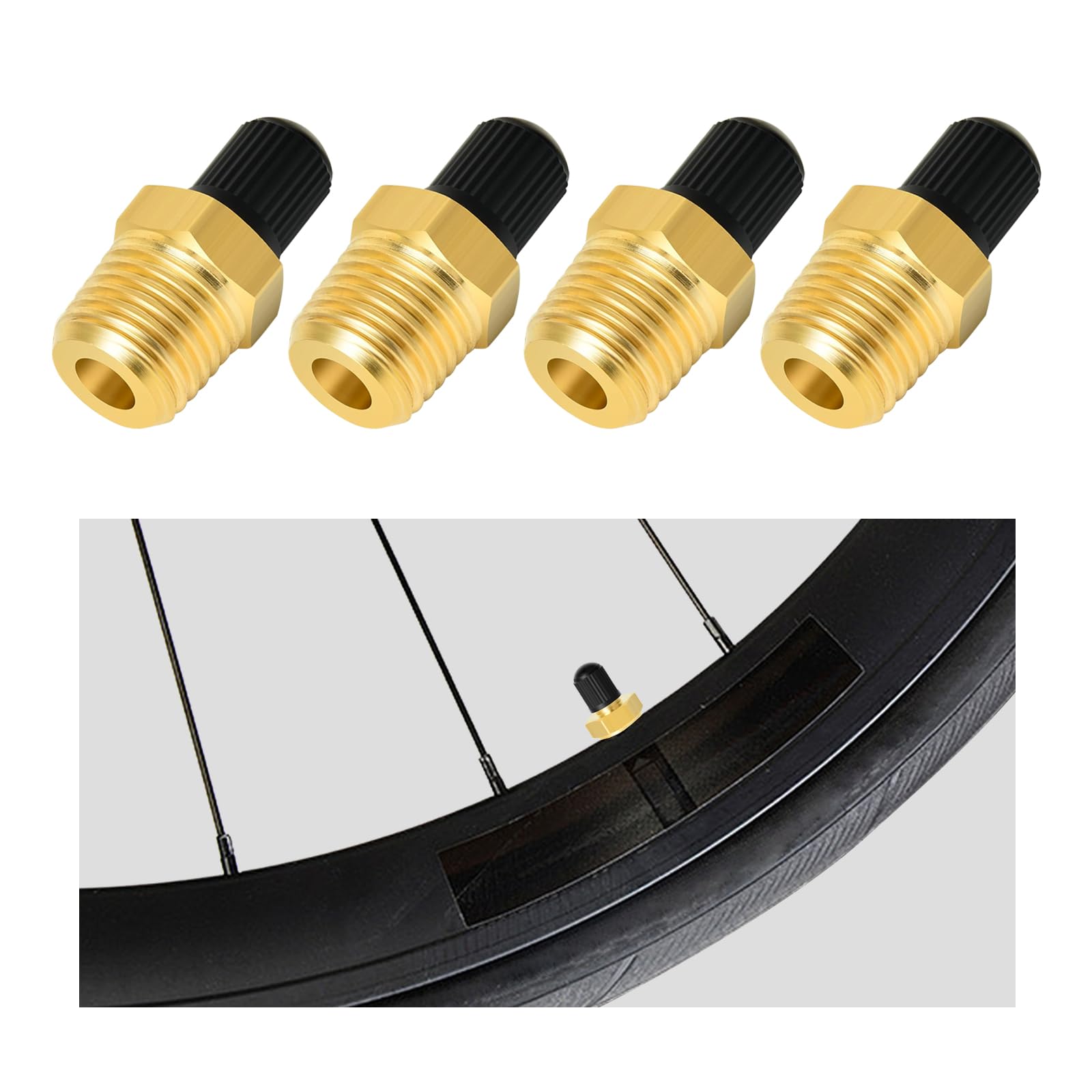 Amazon.com: Augeny 4 Pieces Tank Valve, Standard Valve Core with 1/4 ...