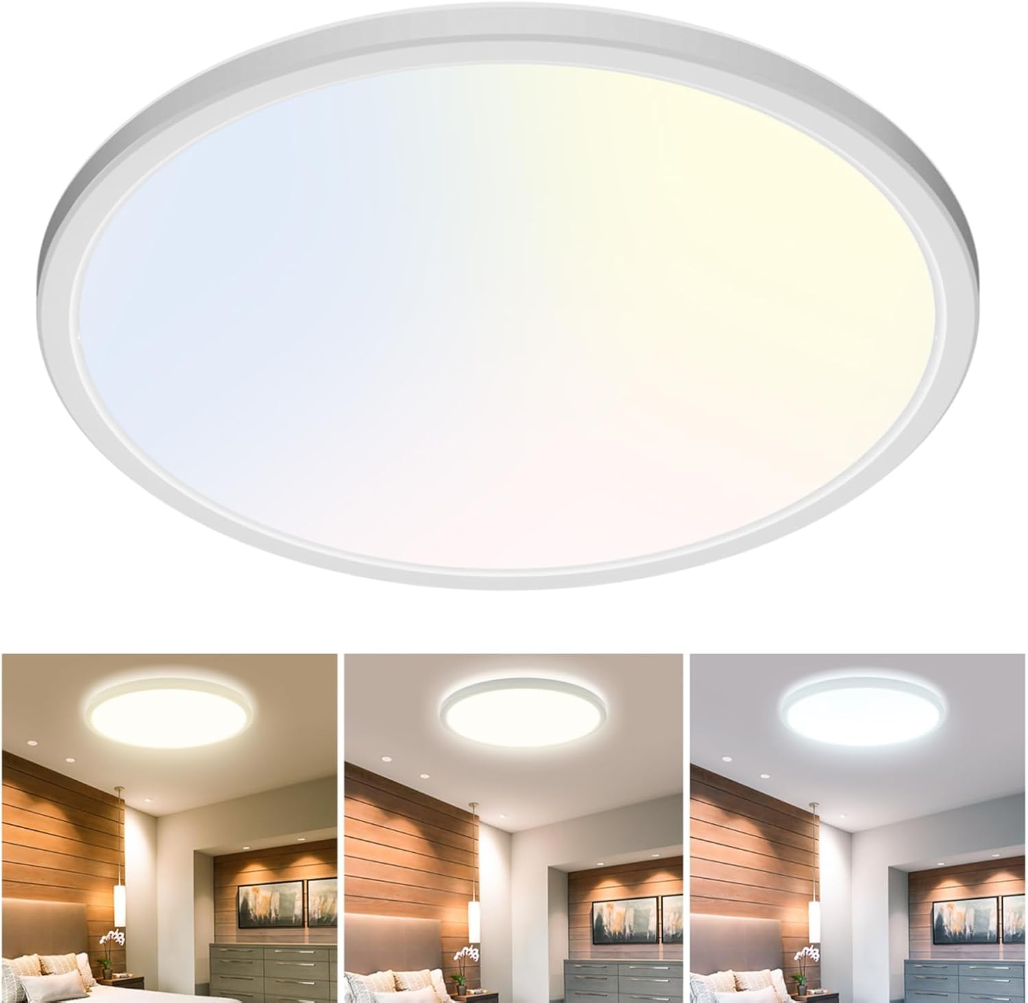libtit 13 Inch Flush Mount Ceiling Light, 28W 3200LM Bright LED Light ...