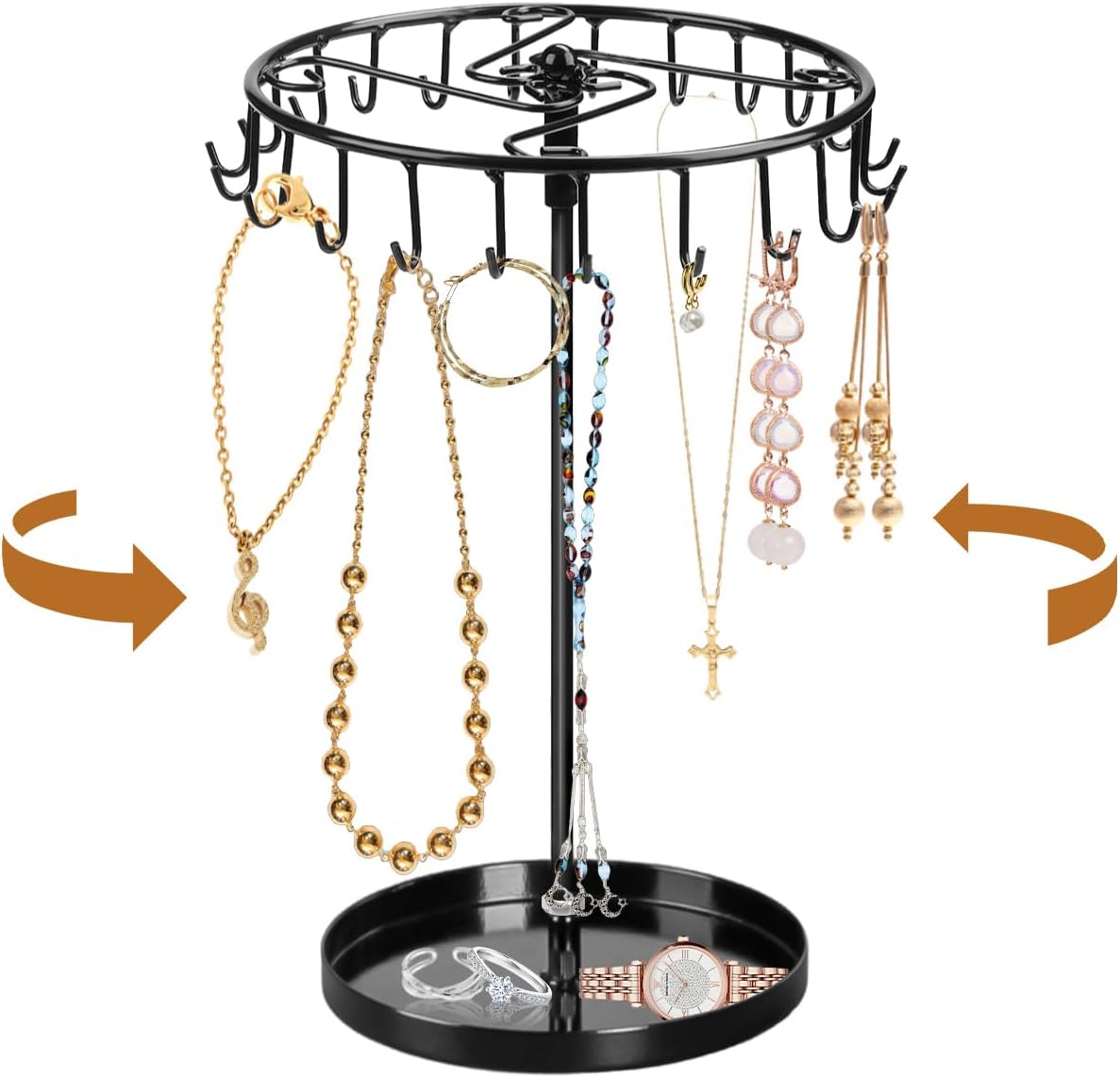 Amazon.com: LXZ 1 PC Tabletop Hook Rack – Jewelry Stand Holder – Black ...