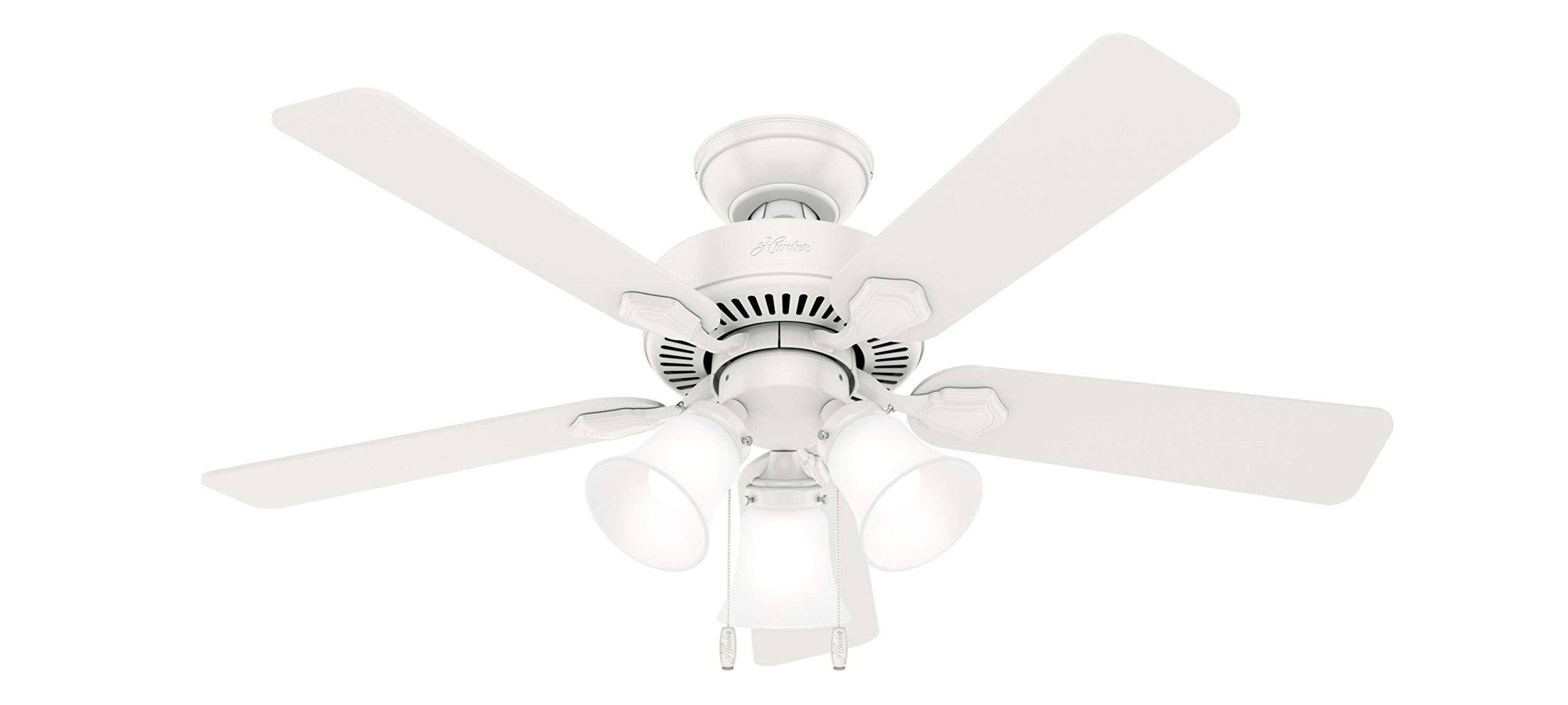 Snapklik.com : Hunter Fan 44 Inch Traditional Fresh White Indoor ...