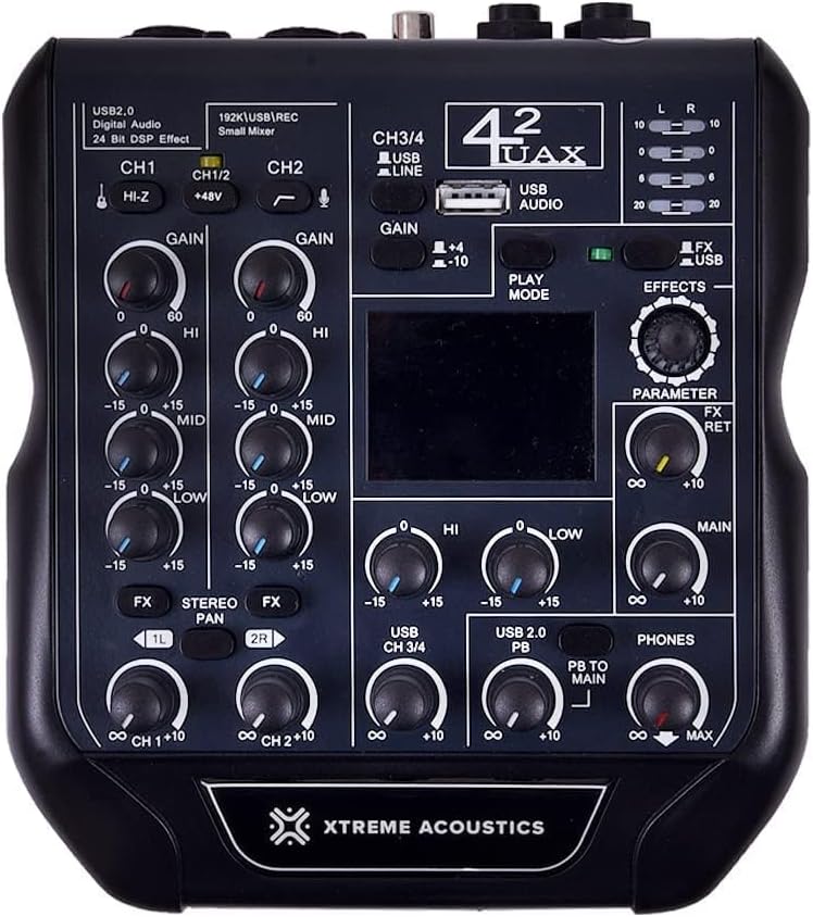 Xtreme Acoustics XAMX42 4 Channel Audio Mixer Interface with 192Khz ...