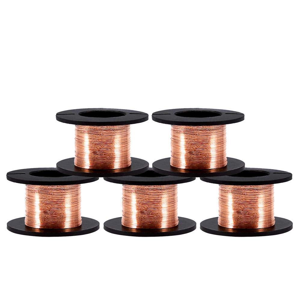 5 Rolls/Set 12m Copper Wire Enameled Wire Copper Winding Wire Enameled ...