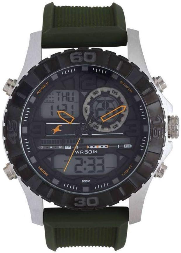 Fastrack Black Dial Analog Silicone Band Watch For Men-NS38035SP01 ...