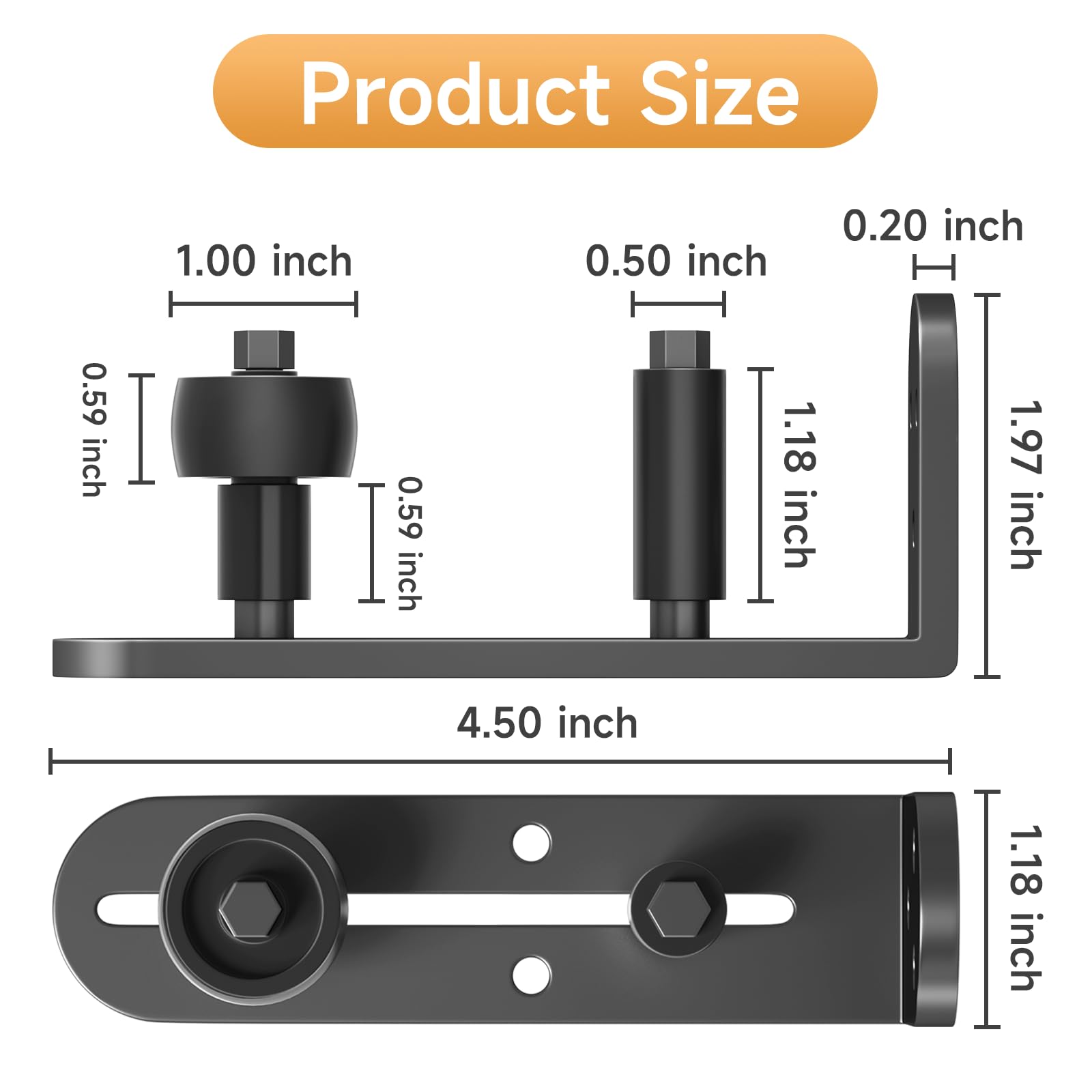 Snapklik.com : Sliding Barn Door Floor Guide, Adjustable Rollers Barn ...