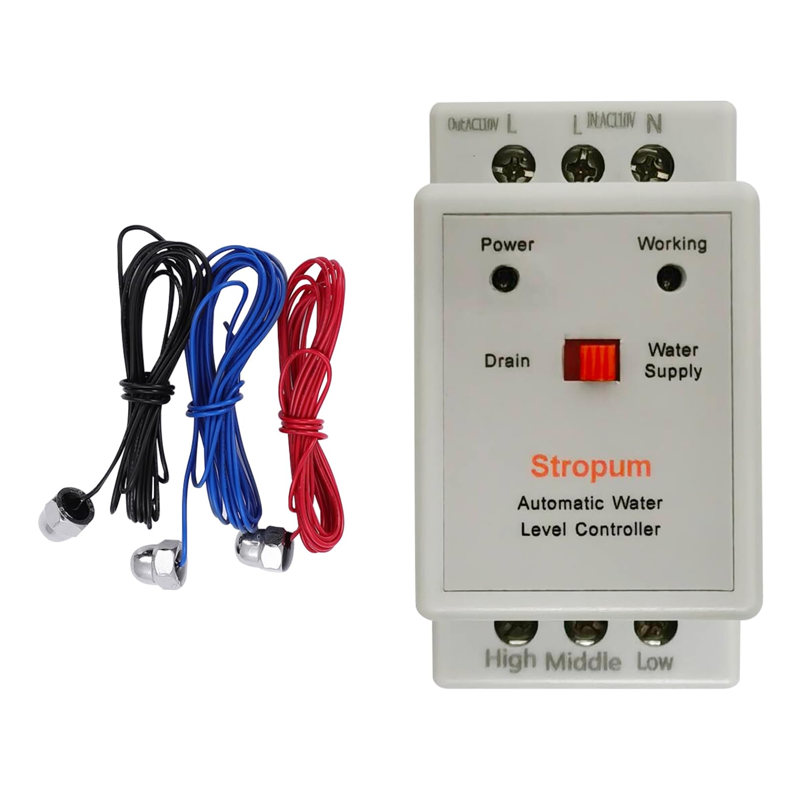 Stropum Water Level Controller AC 110V Automatic Liquid Level Sensor ...