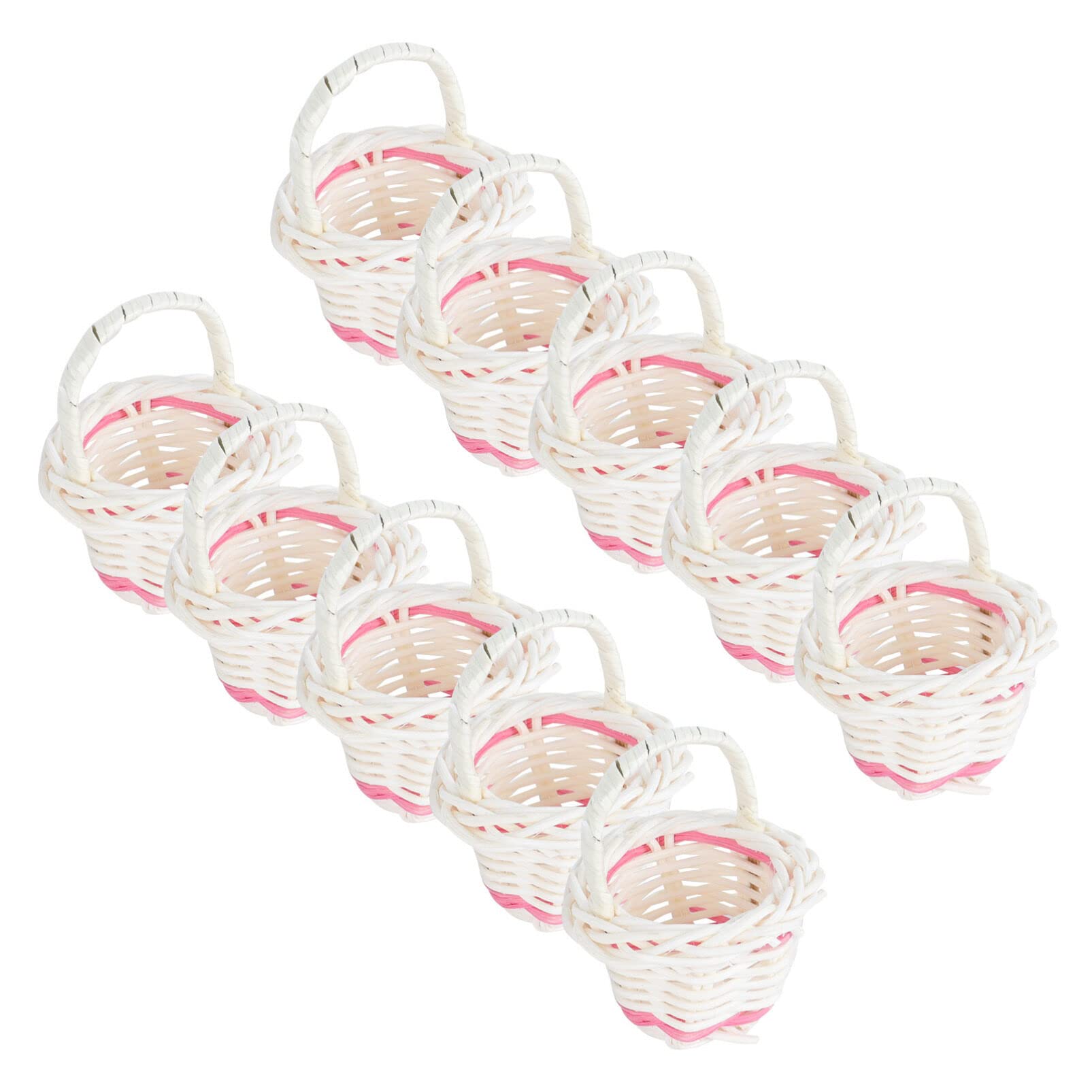 Amazon.com: Zerodeko 10PCS Mini Woven Baskets with Handles, Mini ...
