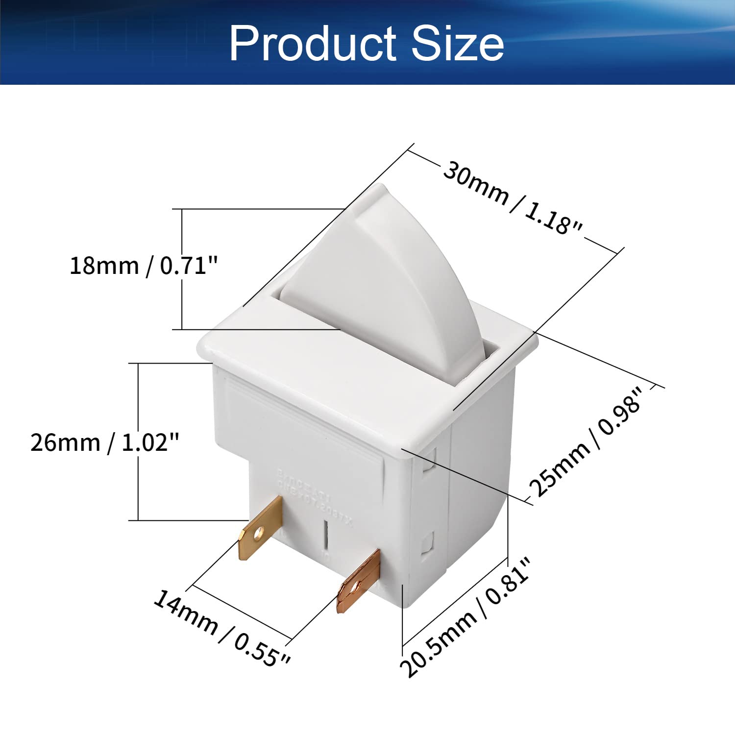 Snapklik.com : Refrigerator Door Light Switch 26mm Momentary Fridge ...
