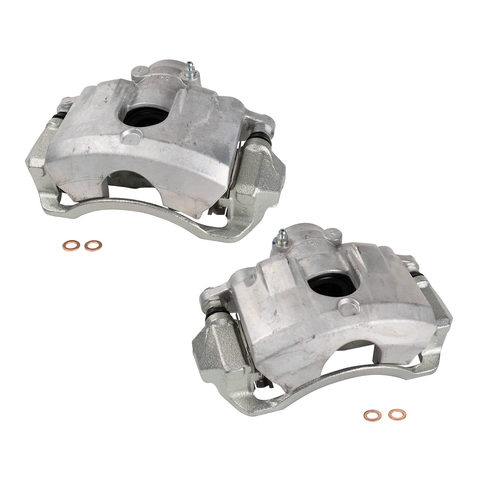 TRQ New Front Disc Brake Caliper with Bracket & Hardware Pair for Ford ...