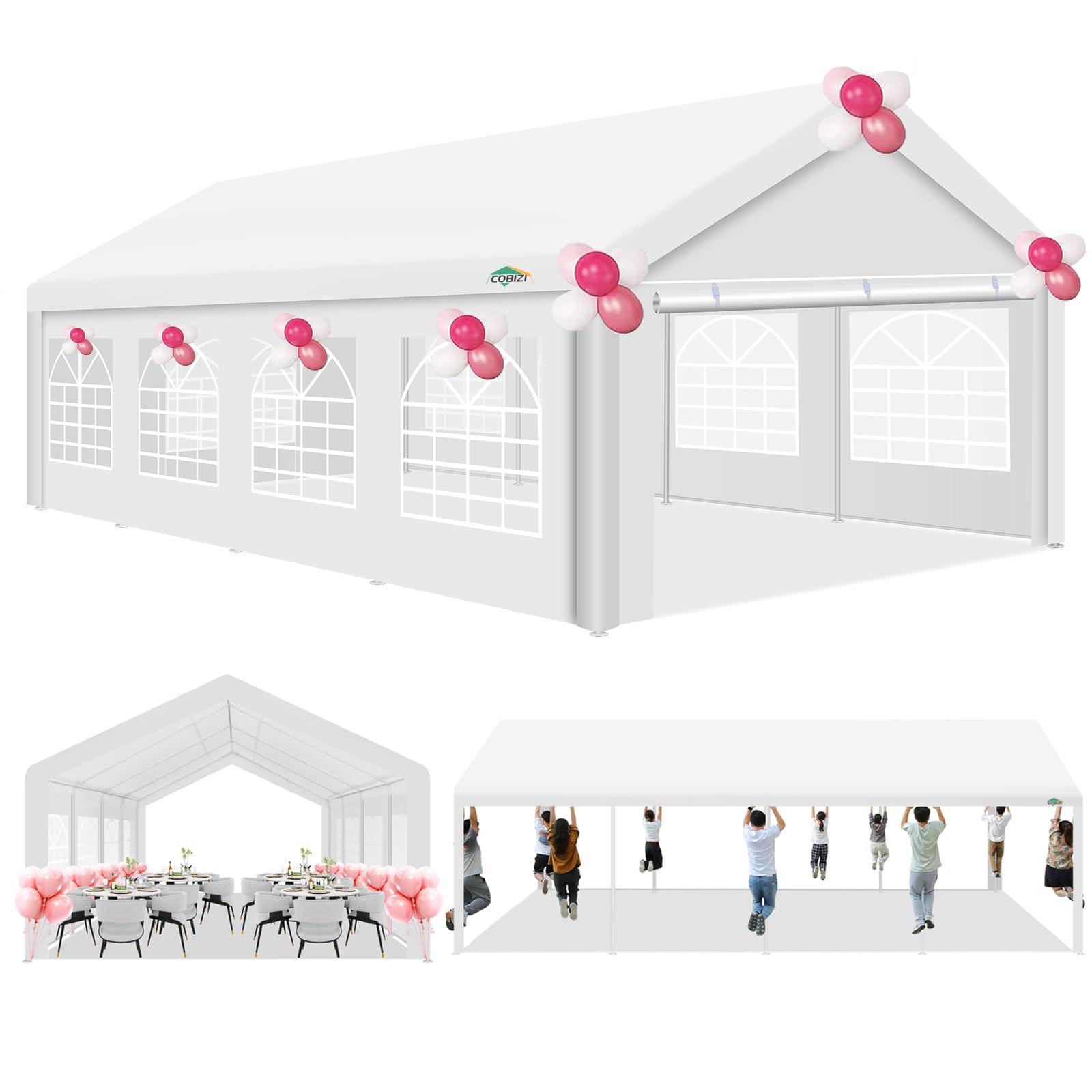 Snapklik.com : COBIZI 13x26 Party Tent Heavy Duty, Galvanized Wedding ...