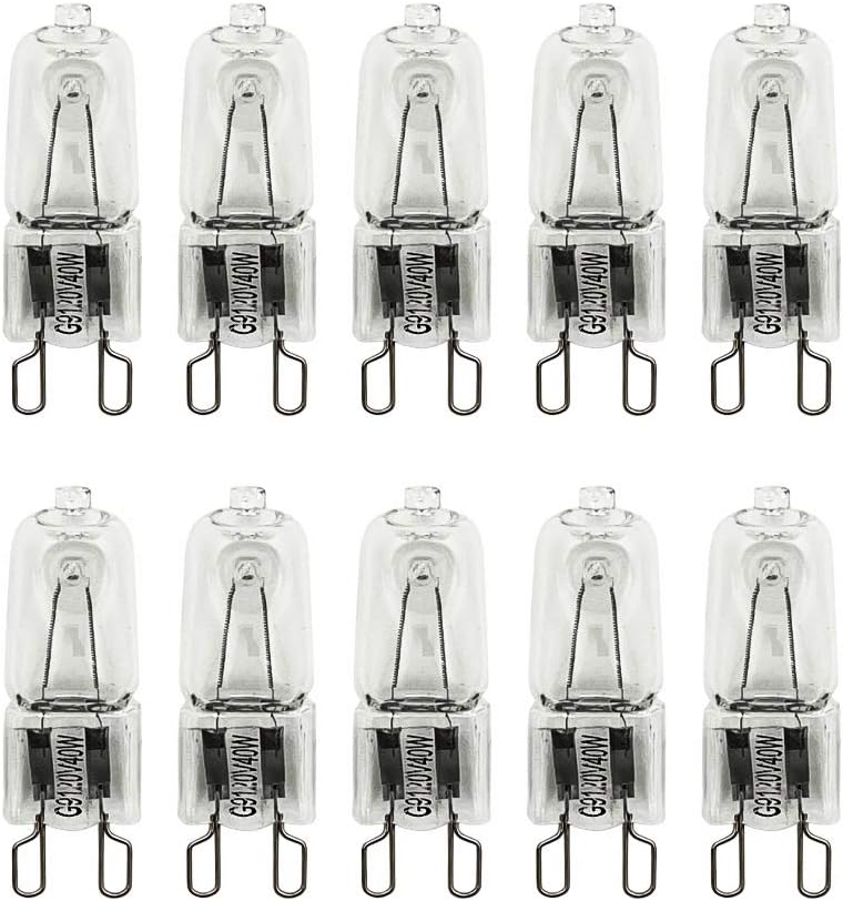 VSTAR G9 Halogen Bulb,Clear G9 Bi-pin Base,120V 40W Base G9 Halogen ...